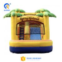 China Accord the actual weight Commercial Inflatable Water Slide with Pool and Palm Tree Design for sale