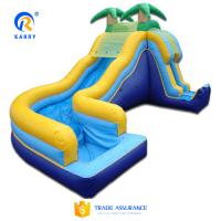 China Accord the actual weight Commercial Inflatable Water Slide with Pool and Palm Tree Design for sale
