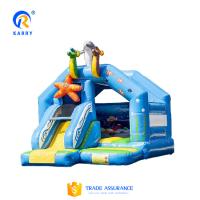 China Logo/Website/Phone/Company Name Printing Inflatable Bounce House with Slide for sale