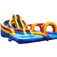 China Max Capacity 100-500kg Commercial Long Slide with Pool Inflatable Water Slide Perfect for sale