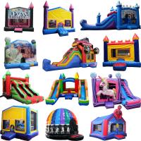 China Commercial Inflatable Dual Lane Slide with Blower Dragon Bouncer and Slide Combo for sale