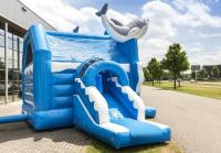 China Customized Logo/Website/Phone/Company Name Printed Inflatable Bounce House with Slide for sale