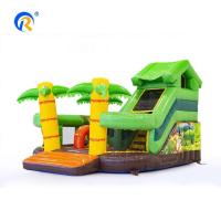 China Age Range 14 Years Up Outdoor Kids Trampoline Game PVC Inflatable Castle with Slide for sale