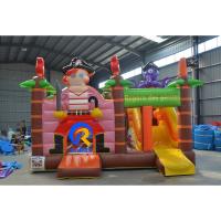 China Pirate Ship Sail Dry Slide Bouncy Castle Playground Jumping Castle With Slide 5 in 1 for sale