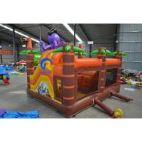 China Pirate Ship Sail Dry Slide Bouncy Castle Playground Jumping Castle With Slide 5 in 1 for sale