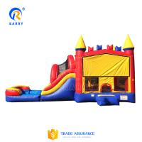China Commercial Rental Bouncy House with Water Pool and Blower Age Range 8 to 13 Years for sale
