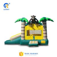 China Castle for 14 Years up Popular Outdoor Rainbow Unicorn Bouncy Castle With Slide Combo for sale