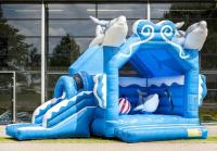 China Castle for 14 Years up Popular Outdoor Rainbow Unicorn Bouncy Castle With Slide Combo for sale