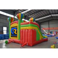 China PORTABLE 5 in 1 Rainbow Balloon Inflatable Bouncing Castle with Slide and Trampoline for sale