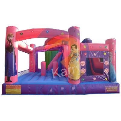 China Directly Sell Pink Princess Inflatable Castle Jumping Bounce House for Kids' Amusement for sale