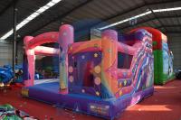 China Princess Pink Inflatable Bounce Houses Slide Combo for Party Rental Express Shipping for sale