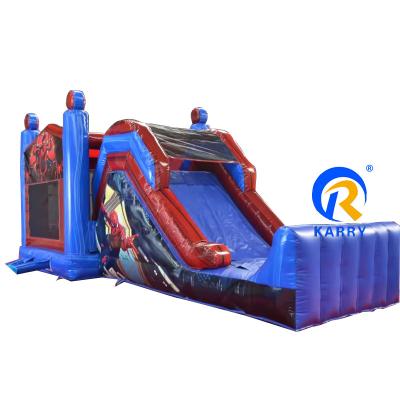 China Features PORTABLE Spider-Man Inflatable Bounce House with Slide and Jumping Castle for sale