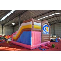China Kids Outdoor Playground Inflatable PVC Candy House Bounce House Combo Water Slide for sale