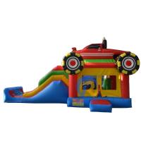 China Indoor and Outdoor Kids Game Amusement Commercial Car Inflatable Castle Combo with Slide for sale