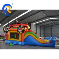 China Indoor and Outdoor Kids Game Amusement Commercial Car Inflatable Castle Combo with Slide for sale