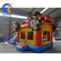 China Indoor and Outdoor Kids Game Amusement Commercial Car Inflatable Castle Combo with Slide for sale
