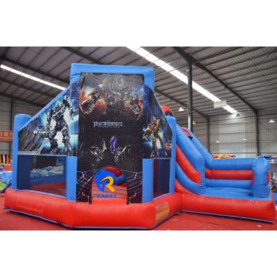 China Kids Water Jumper Bouncer PORTABLE Robot Theme Inflatable Bounce House with Slide for sale