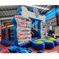 China Blower Commercial Inflatable Dual Lovely Dog Patrol Theme Dry Slide for Kids Unisex for sale