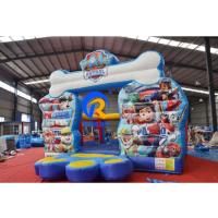 China Blower Commercial Inflatable Dual Lovely Dog Patrol Theme Dry Slide for Kids Unisex for sale