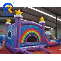 China Digital Printing Inflatable Rainbow Unicorn Bouncy House Slide Combo for Indoor Party for sale