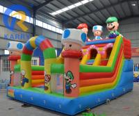 China Commercial Grade 6*4m Performance Inflatable Bouncy Castle with Obstacle Slide Combo for sale