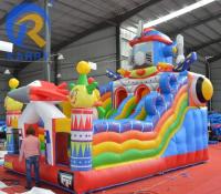 China Commercial Grade 6*4m Performance Inflatable Bouncy Castle with Obstacle Slide Combo for sale