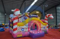 China Age Range 5-7 Years Inflatable Candy Bouncy Castle with Small Slide and Obstacle for sale
