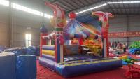 China Age Range 5-7 Years Inflatable Candy Bouncy Castle with Small Slide and Obstacle for sale