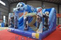 China Custom Logo Accepted Inflatable Bounce House with Two Slides According to Your Needs for sale