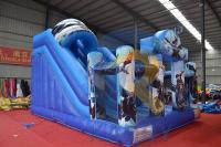 China Custom Logo Accepted Inflatable Bounce House with Two Slides According to Your Needs for sale