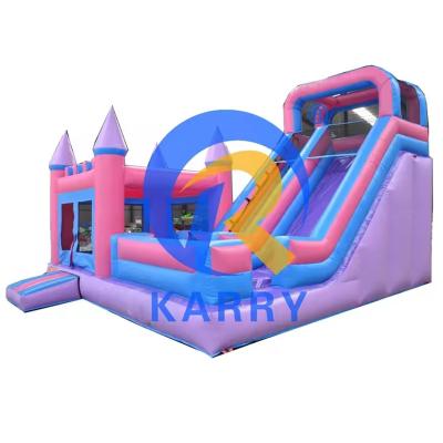 China 7x6x4.5m Outdoor Commercial Inflatable Bouncy Castle with Slide and Blower Included for sale