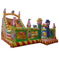 China Kids in Outdoor Amusement Park Inflatable Circus Jumping Bouncer with Slide for sale