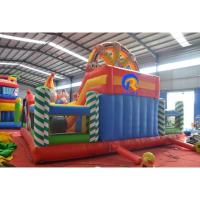 China Kids outdoor playground inflatable castle slide combo bounce house with slide for sale