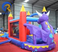China Newly Designed Outdoor Commercial Mini Purple Little Monster Bouncy Castle Slide Combo for sale