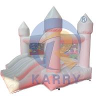 China EN71/CE Certified White Commercial Inflatable Bouncy Castle with Slide and Ball Pool for sale
