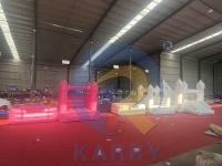 China EN71/CE Certified White Commercial Inflatable Bouncy Castle with Slide and Ball Pool for sale