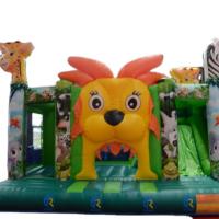 China Children's Amusement Park Trampoline with Internal Slide Customized Jungle Lion King for sale