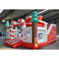 China Outdoor Merry Christmas Theme Tree Castle Inflatable Bounce House for Kids and Adults for sale