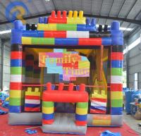 China Commercial Rental Space Moon Walking Belt Inflatable Bounce Bed with Building Blocks for sale