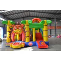 China Customize Accepted Cartoon Lion PVC Inflatable Bouncer Slide Combo for Children's Play for sale