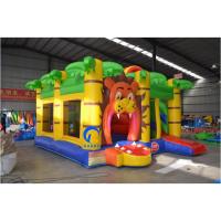 China Customize Accepted Cartoon Lion PVC Inflatable Bouncer Slide Combo for Children's Play for sale