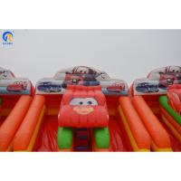 China Adult Bouncy Double Slide Inflatable Water Slide Pool Cars for Outdoor Entertainment for sale