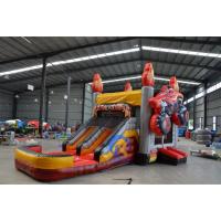 China Inflatable Dry Slide Pool Combo with Dual Lane Slide and 3D Racing Theme OEM Accepted for sale