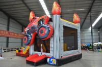 China Inflatable Dry Slide Pool Combo with Dual Lane Slide and 3D Racing Theme OEM Accepted for sale