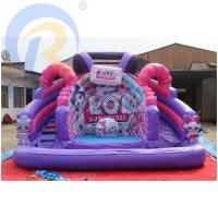 China Pink LOL Theme Inflatable Castle Jumping Commercial Combo Bounce House with Slide for sale