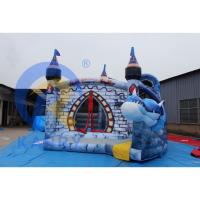 China Accessories Repair Kits Included in Trend 3D Blue Dragon Inflatable Castle with Slide for sale