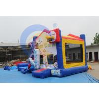 China PORTABLE PVC Basketball Amusement Park Jumping Bouncy Castle with Slide 14 Years up for sale
