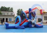 China PORTABLE PVC Basketball Amusement Park Jumping Bouncy Castle with Slide 14 Years up for sale