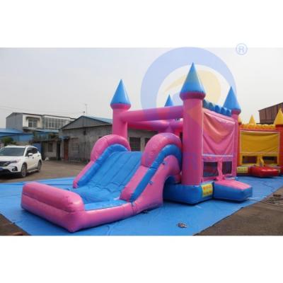 China Karry Yellow PVC Inflatable Bouncer with Slide Commercial Combo Jumping Castle for sale
