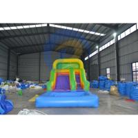 China Large Adult Size Commercial Water Slide Inflatable with Pool Max Capacity 100-500kg for sale